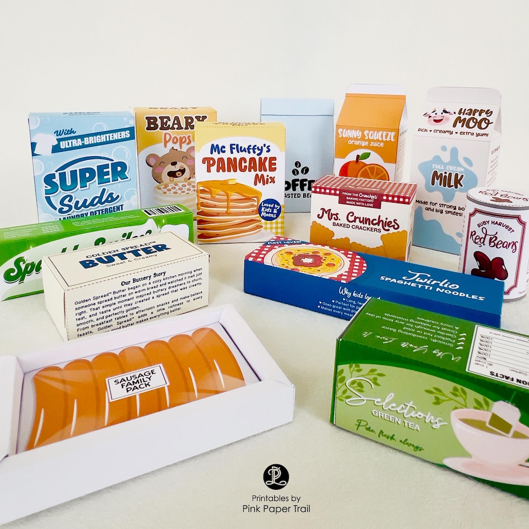 Grocery Items Dramatic Play Kit, Play Pretend Printable Set, Pretend ...