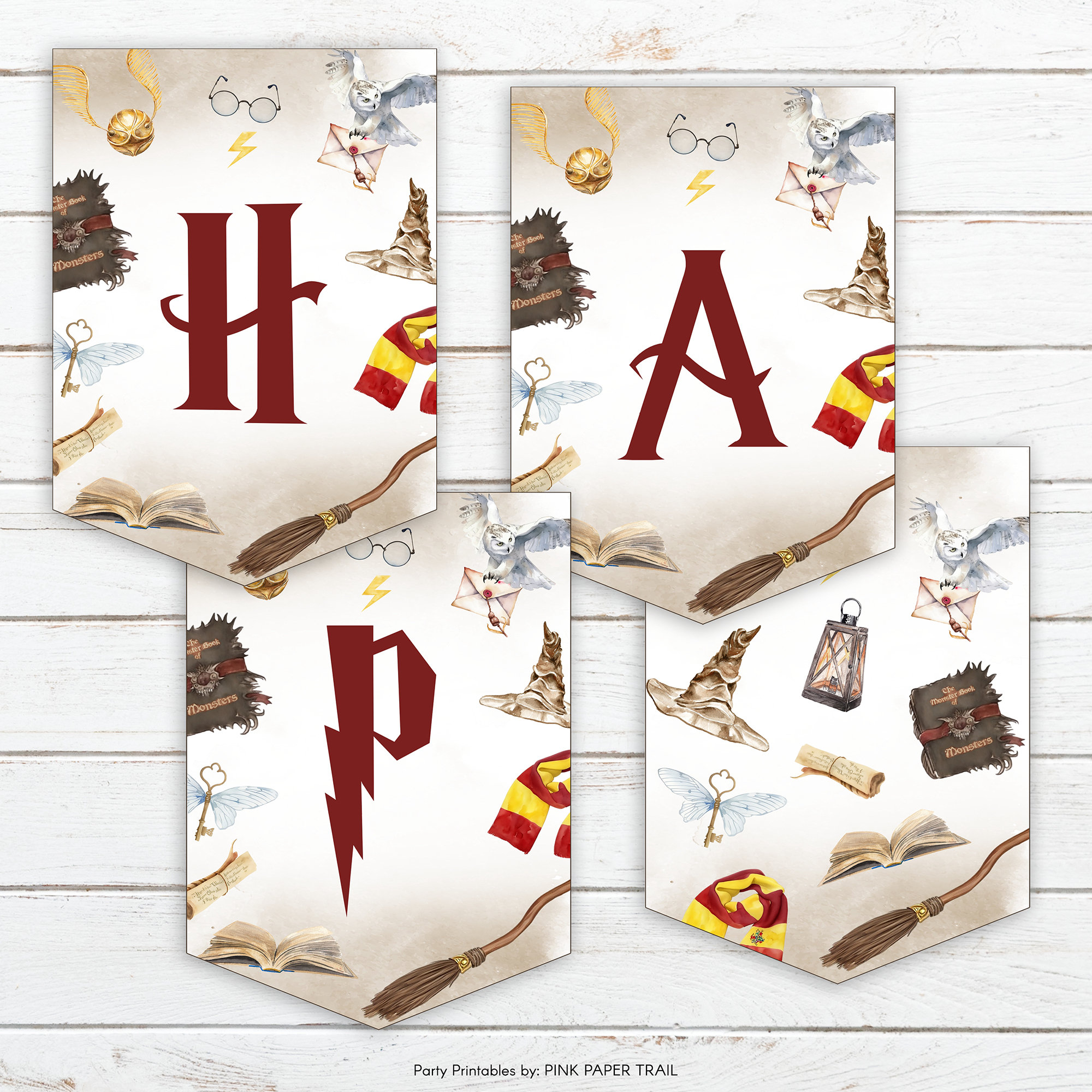EDITABLE School of Magic Witches Wizard and Wizardry Birthday Banner ...