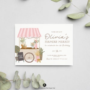 Farmers Market Birthday Invitation Editable Template Country Fair ...
