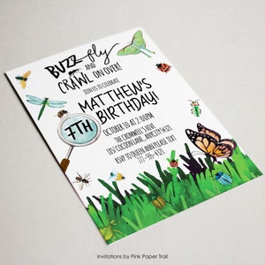 EDITABLE Nature Exploration Invitation, Outdoor Bugs Insects Hunt ...