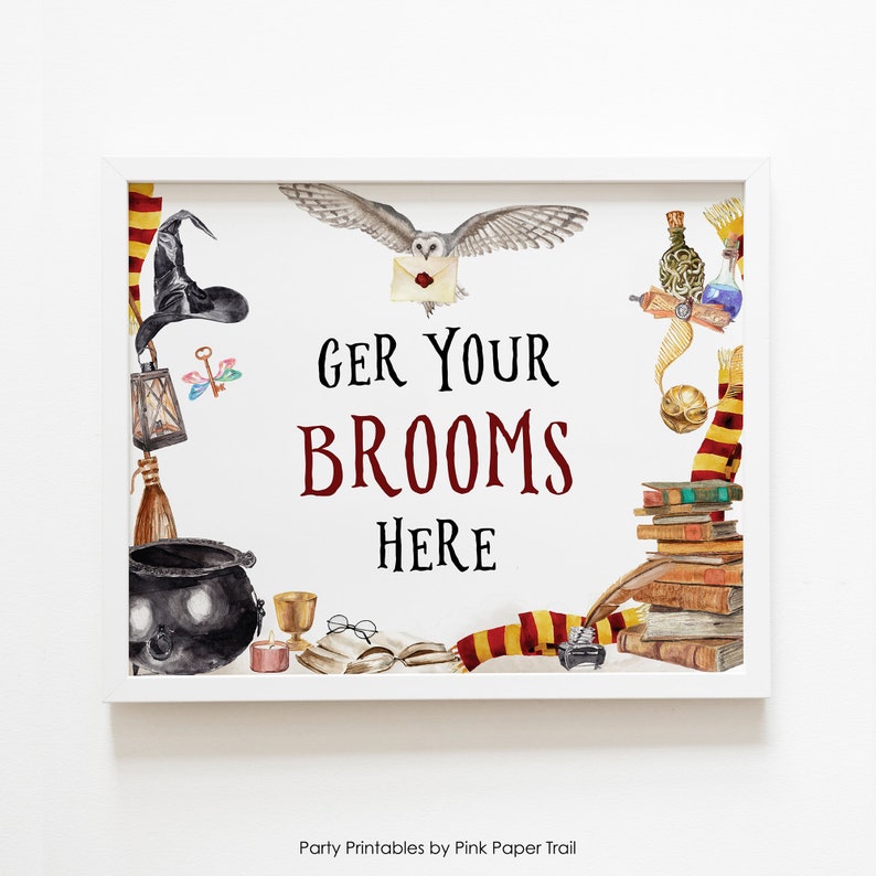 EDITABLE School of Magic Wizard and Witches Party Sign, 8x10 Table Sign ...
