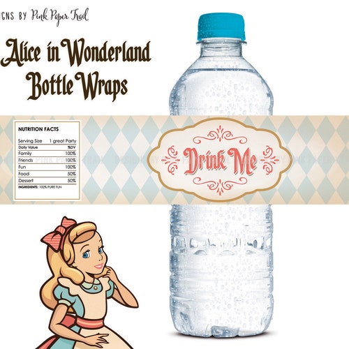 Alice in Wonderland Bottle Wraps Drink Me Bottle Label - Etsy