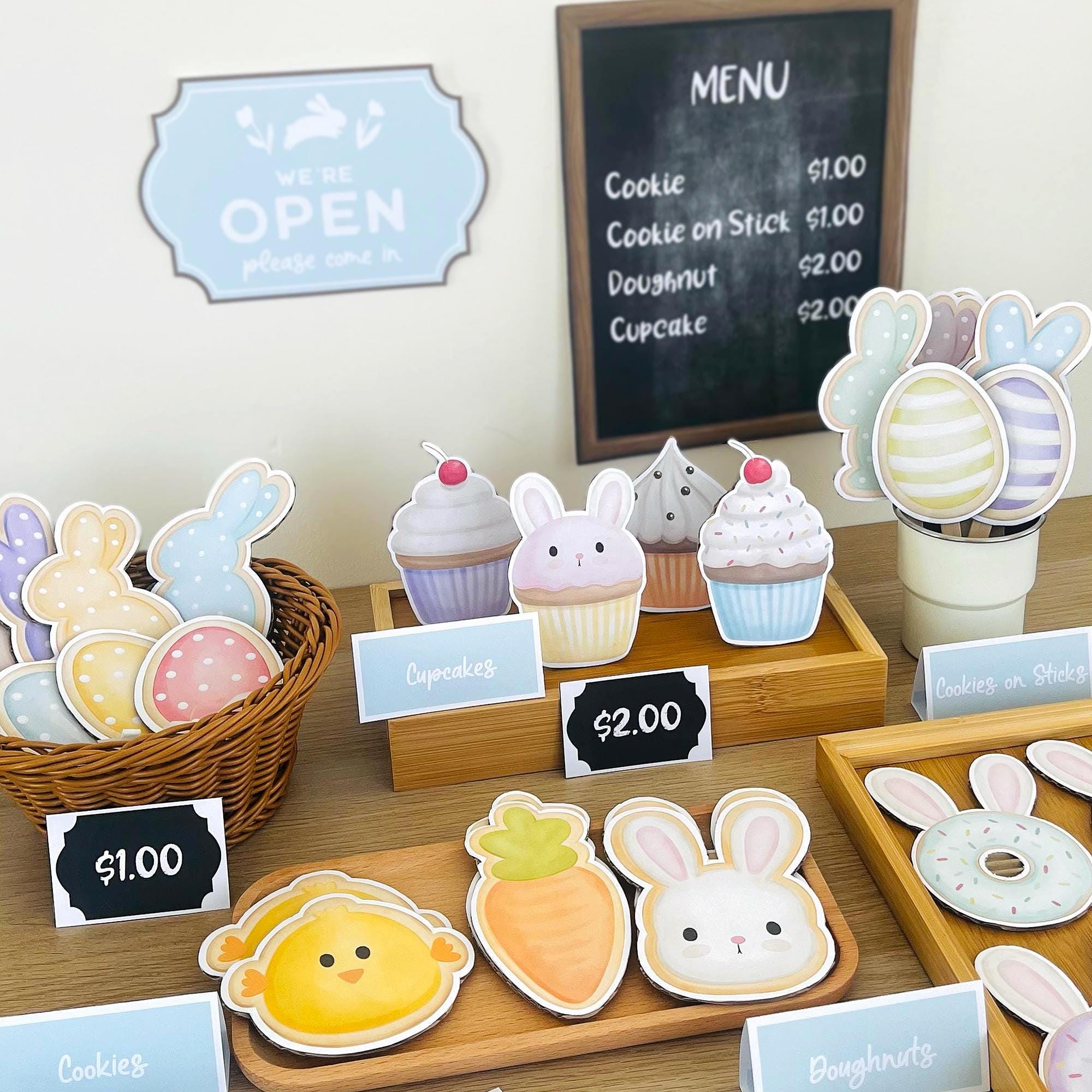 Bunny Bakery Dramatic Play Printable Kit, Easter Pretend Play Bakery ...