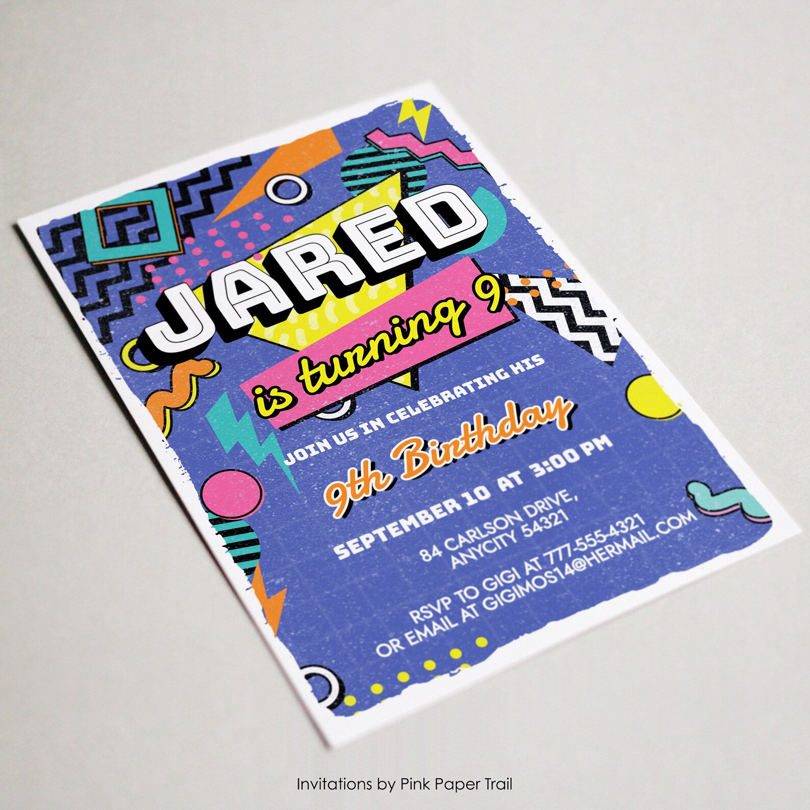 EDITABLE 90s Birthday Party Invitation Retro 1990s Back to | Etsy