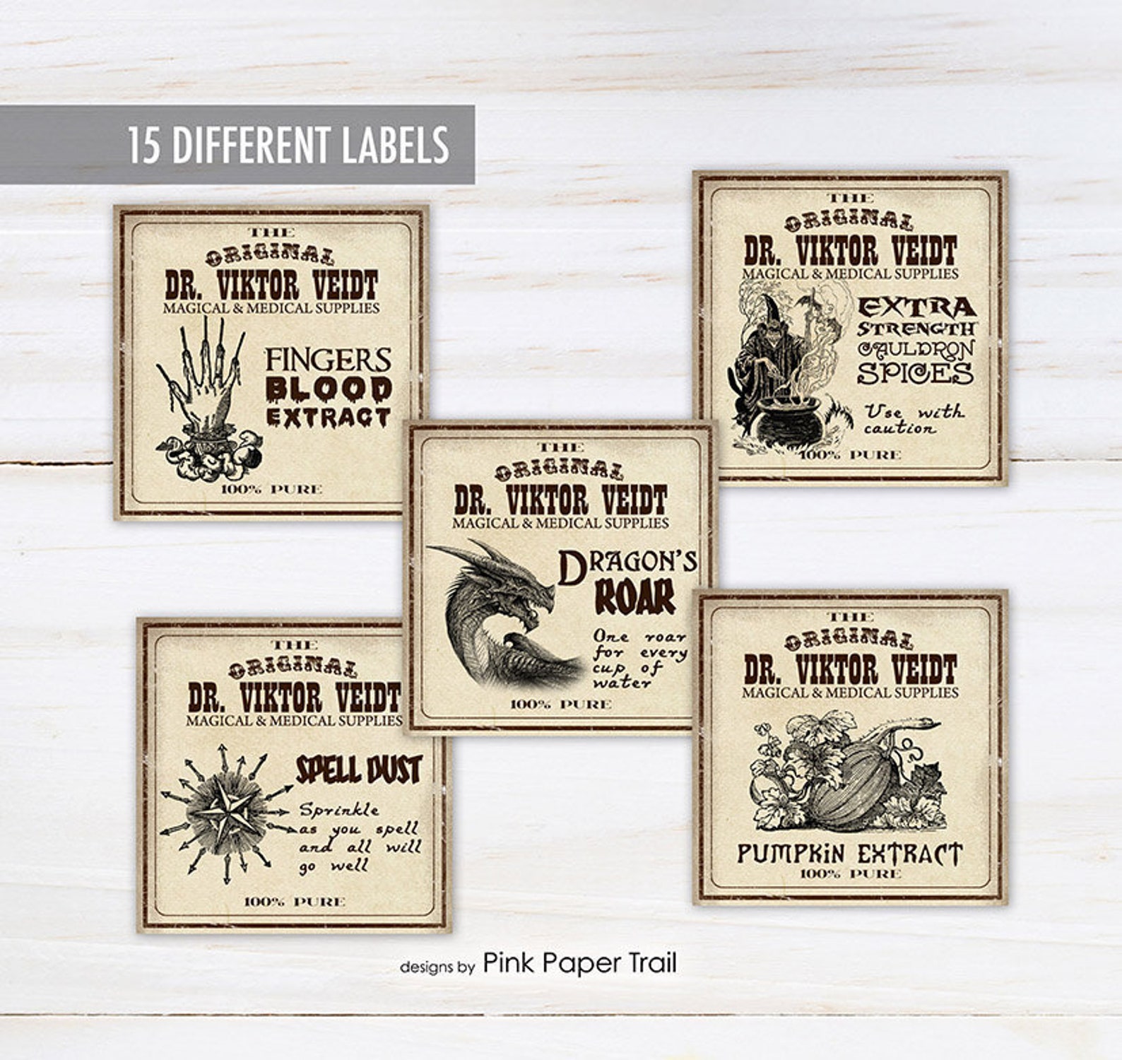 Antique Apothecary Potion Labels Vintage Style Apothecary - Etsy