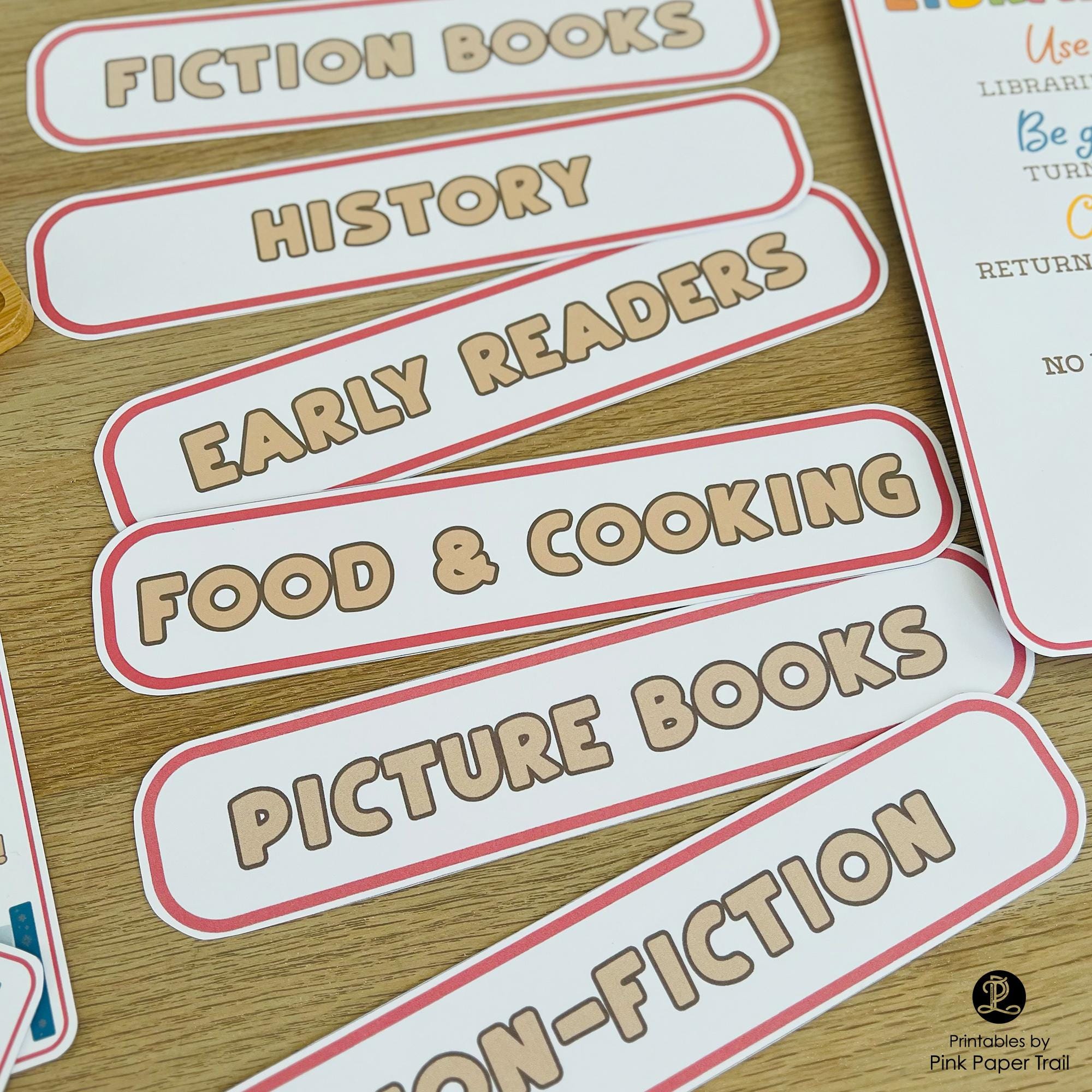 Library Pretend Play Printable Kit for Kids, Library Dramatic Play Set ...