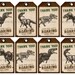 Dinosaur Themed Favor Tags, 4 Different Tag Designs, Instant Download ...