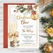 EDITABLE Christmas Cheer Holiday Invitation, Gold Champagne Wine ...