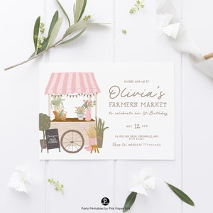 Farmers Market Birthday Invitation Editable Template Country Fair ...