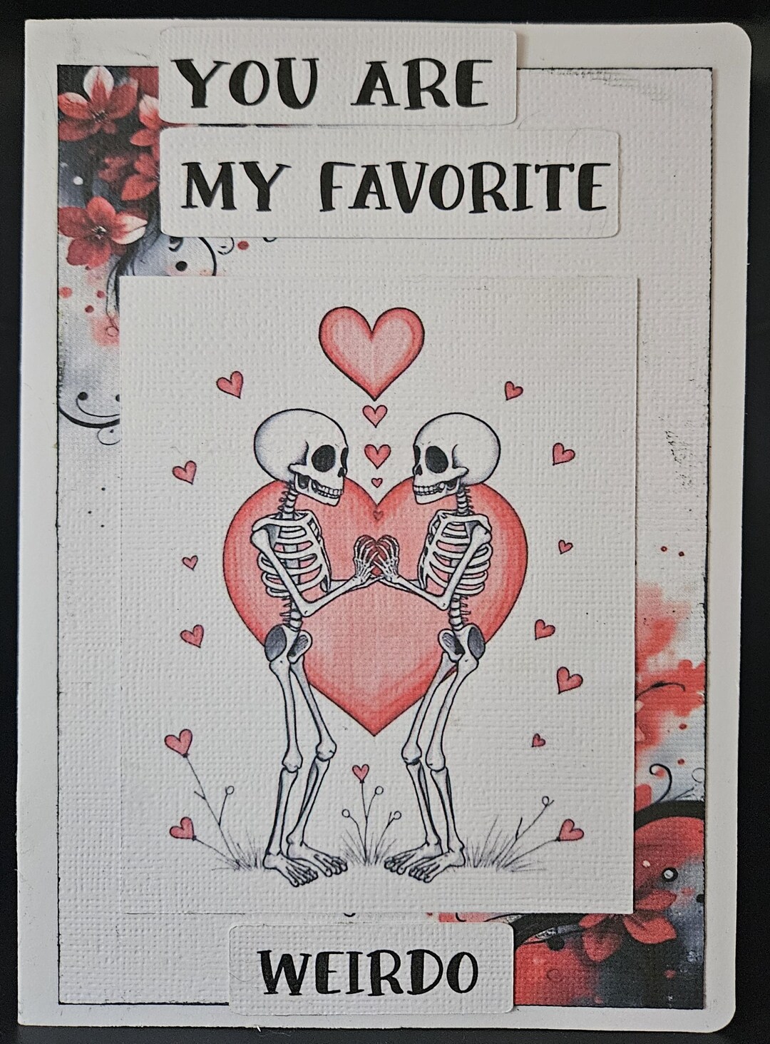 Handmade Skeleton Friendship Greeting Card - Etsy