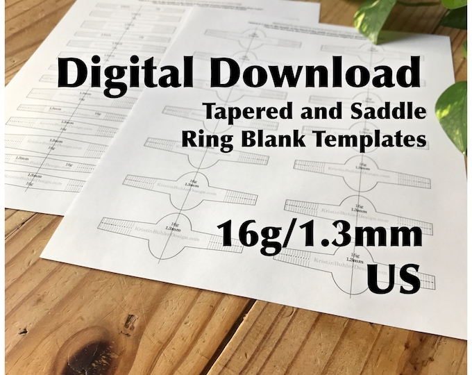 Hollow Form Signet Ring Template, US 1-14, 20gdigital Download - Etsy