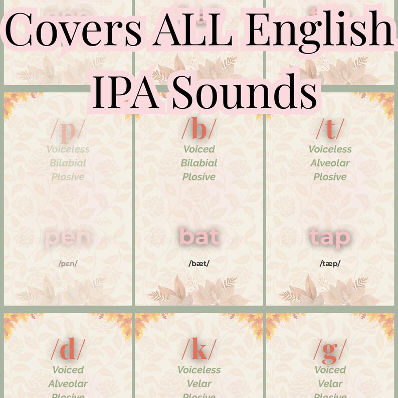 IPA Flashcards Printable | English Phonetic Alphabet Cards | ESL ...