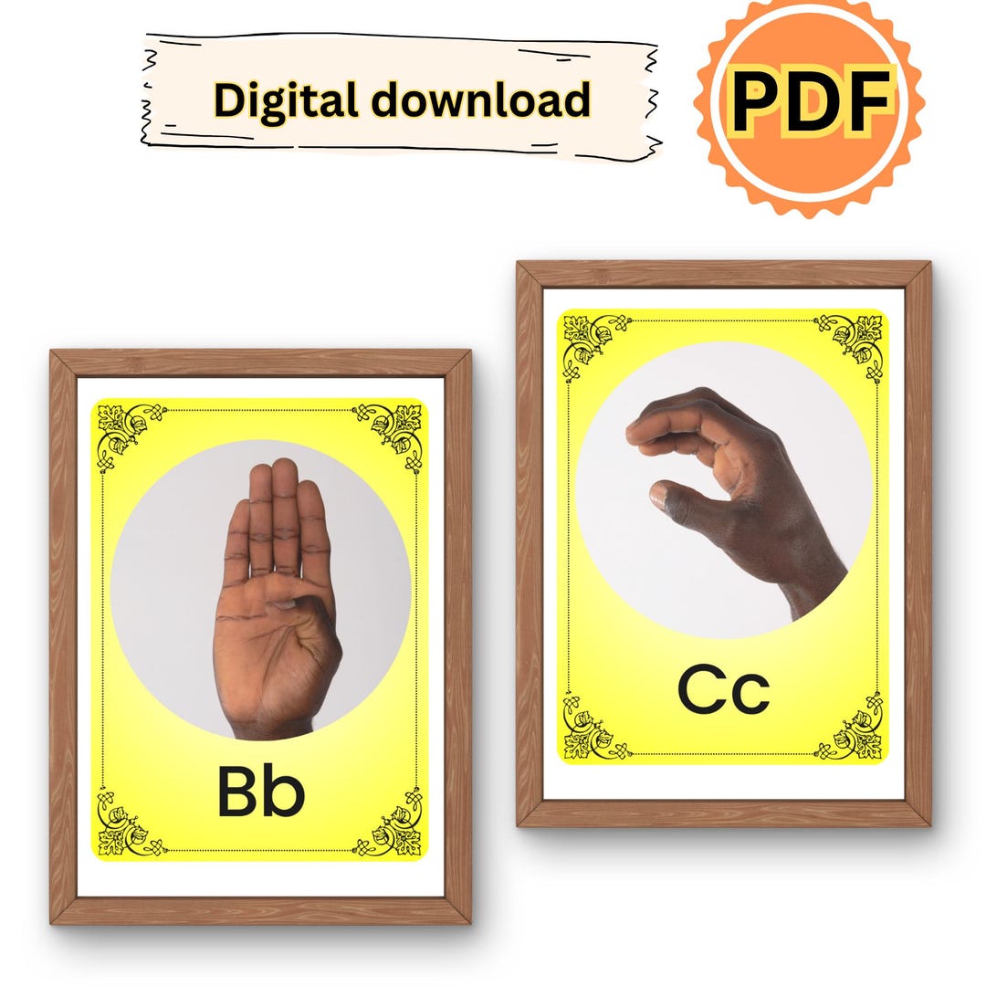 ASL Alphabet Posters – American Sign Language A-Z | 26 Printable Pages ...
