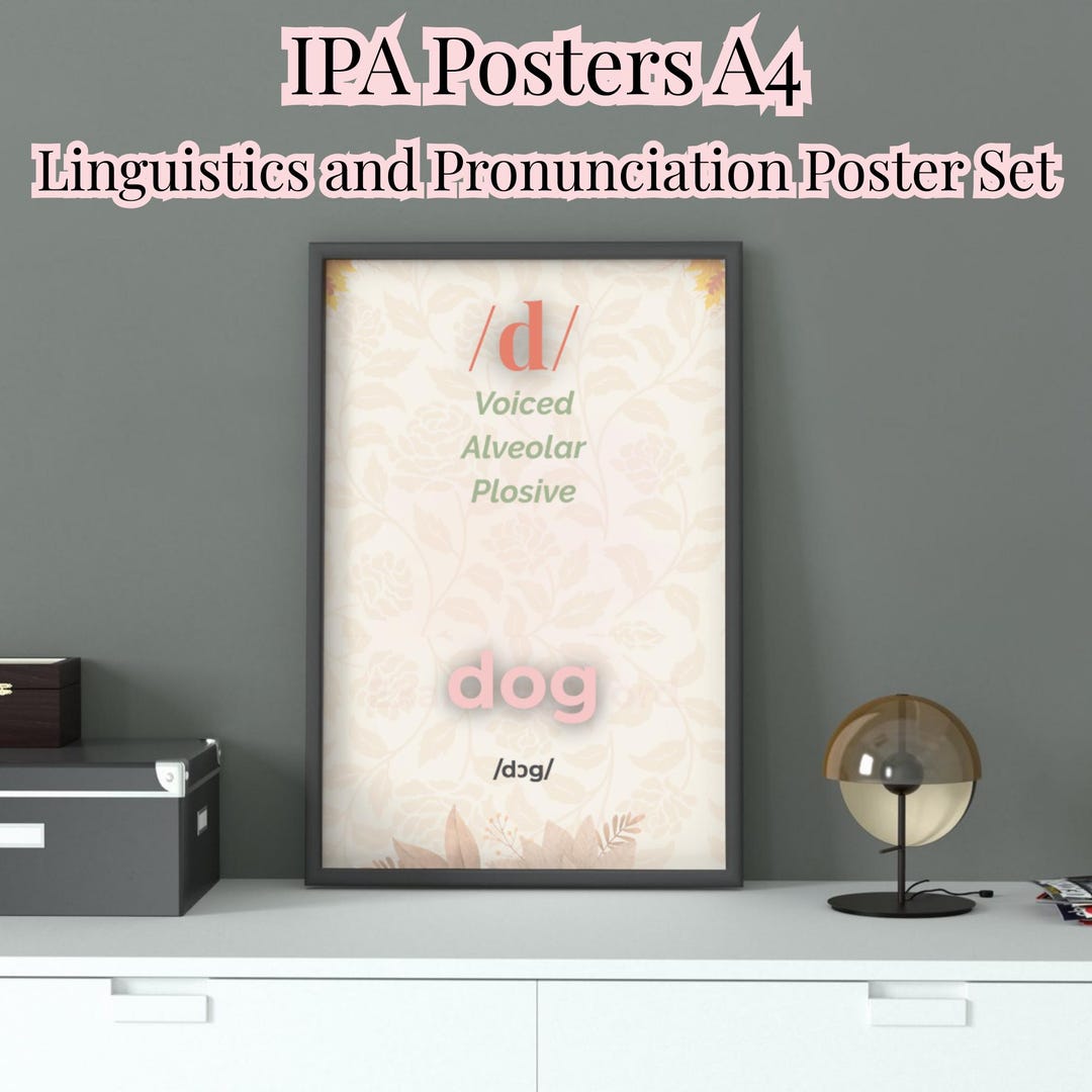 English IPA Posters A4 | International Phonetic Alphabet Wall Art | ESL ...
