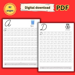 Spanish Alphabet Cursive Handwriting Practice Workbook | Tracing ...