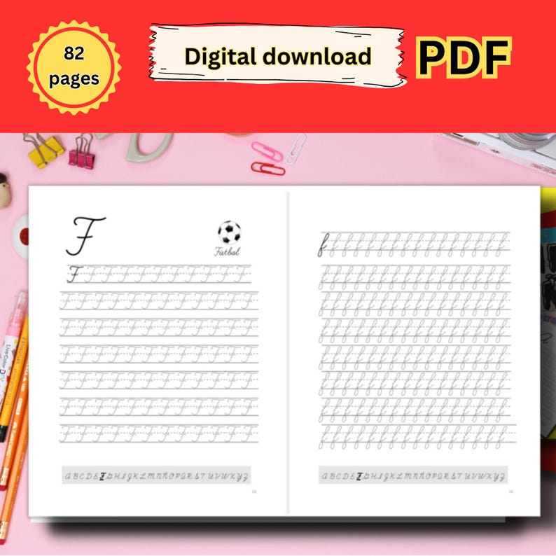 Spanish Alphabet Cursive Handwriting Practice Workbook | Tracing ...