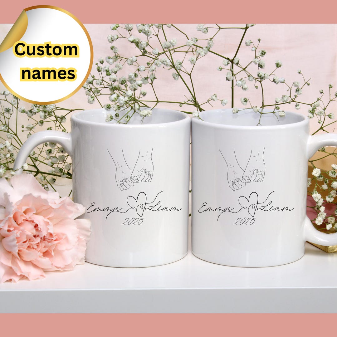Custom Couple Name Design | Minimalist Monoline Print | Personalized ...
