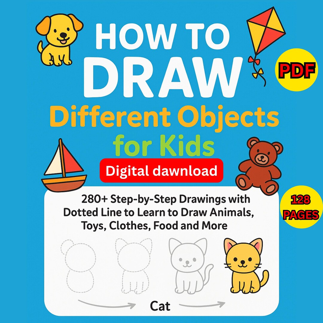 Draw Step by Step for Kids | Tracing Book Printable | Learn to Draw for ...