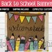 Welcome Back - School - Hand Painted Banner - Back to School Banner ...