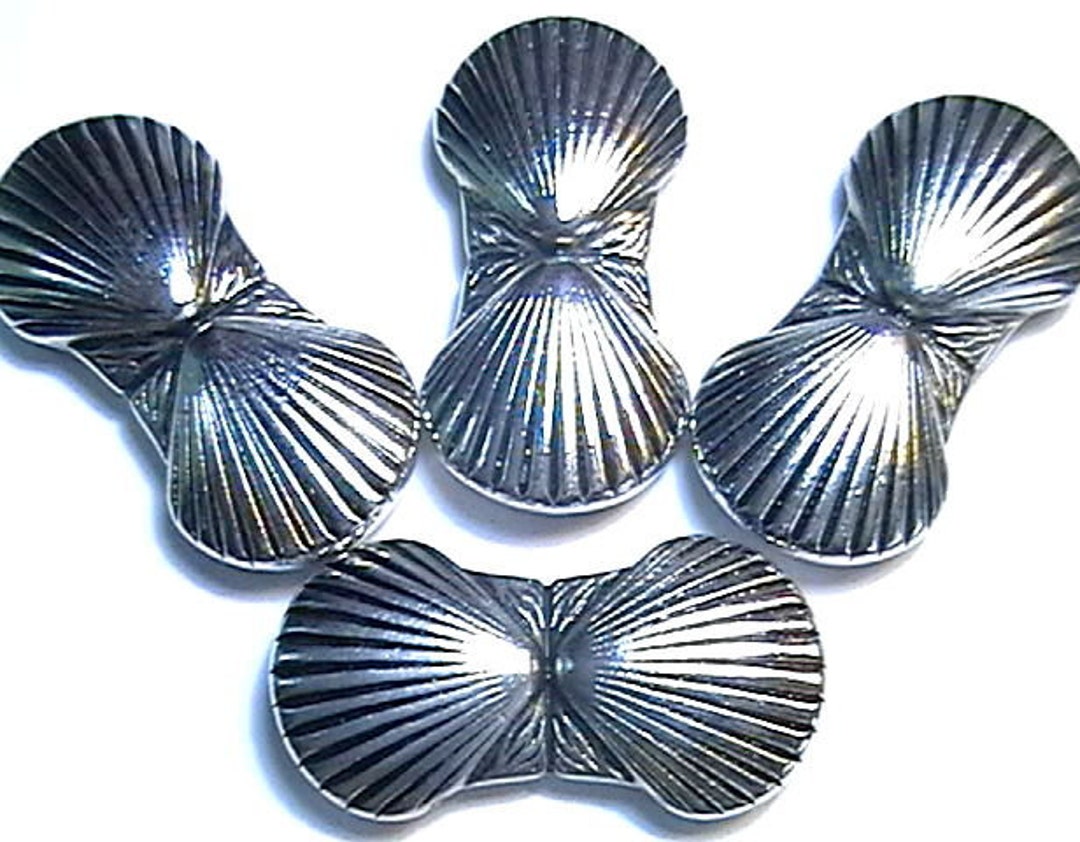 Four Large 2 Hole Slider Beads, 2 Hole Spacer Bars 1 3/8" Double Sea ...