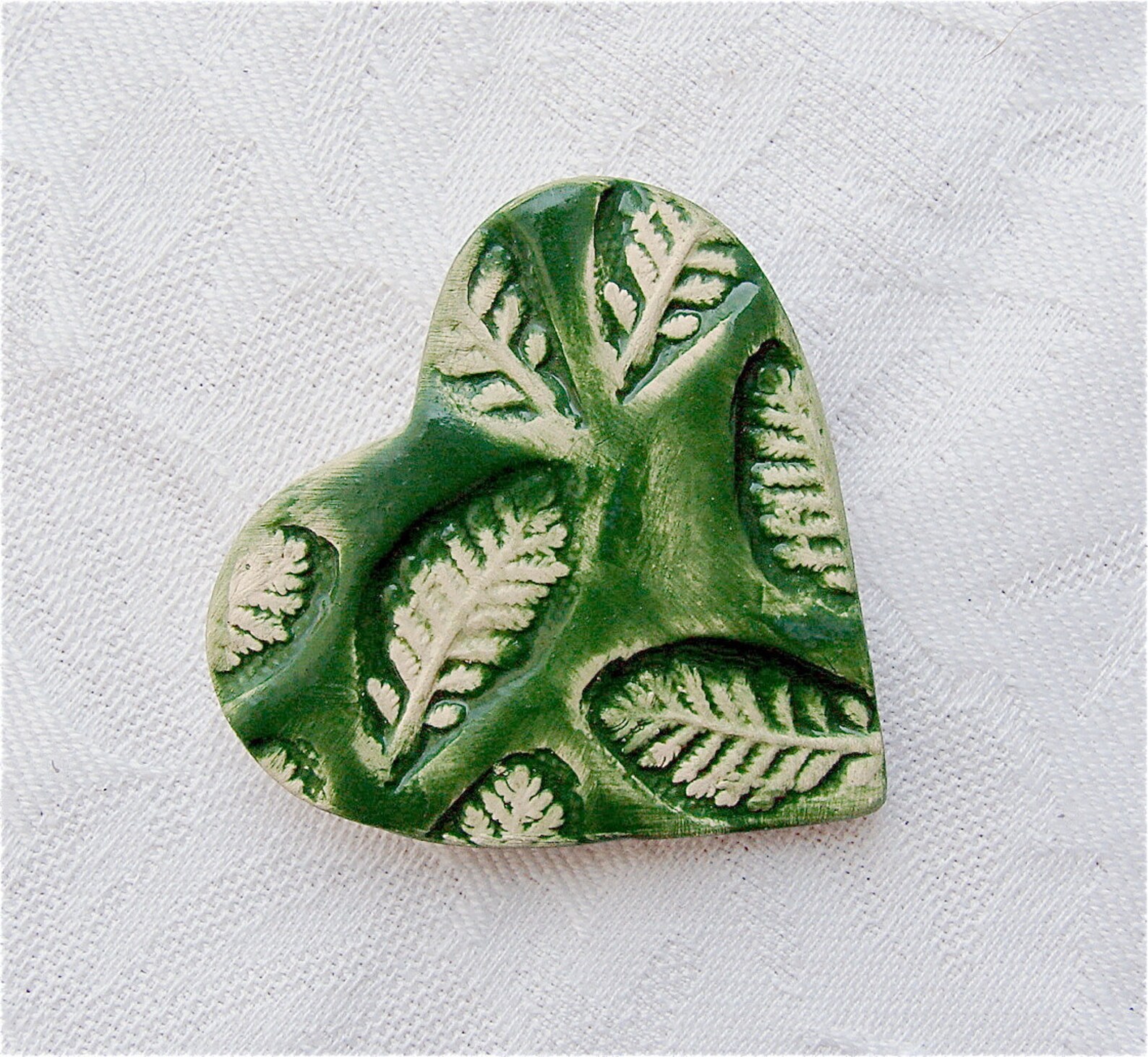 Green Leaf Heart Pins - Etsy