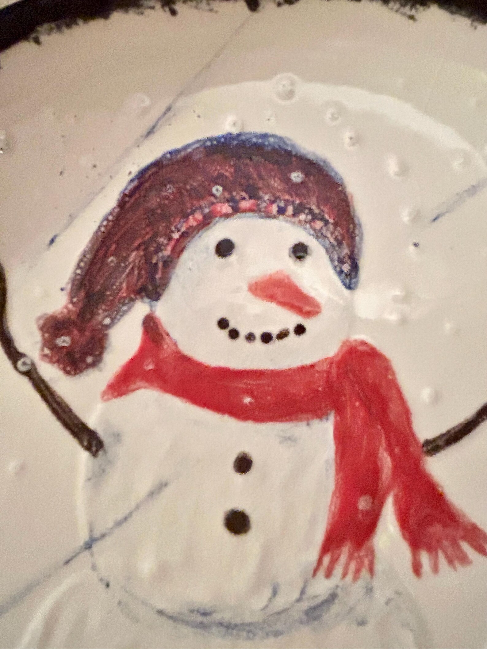 Snowman Hanging Plate Decorative Holiday Winter Plate - Etsy