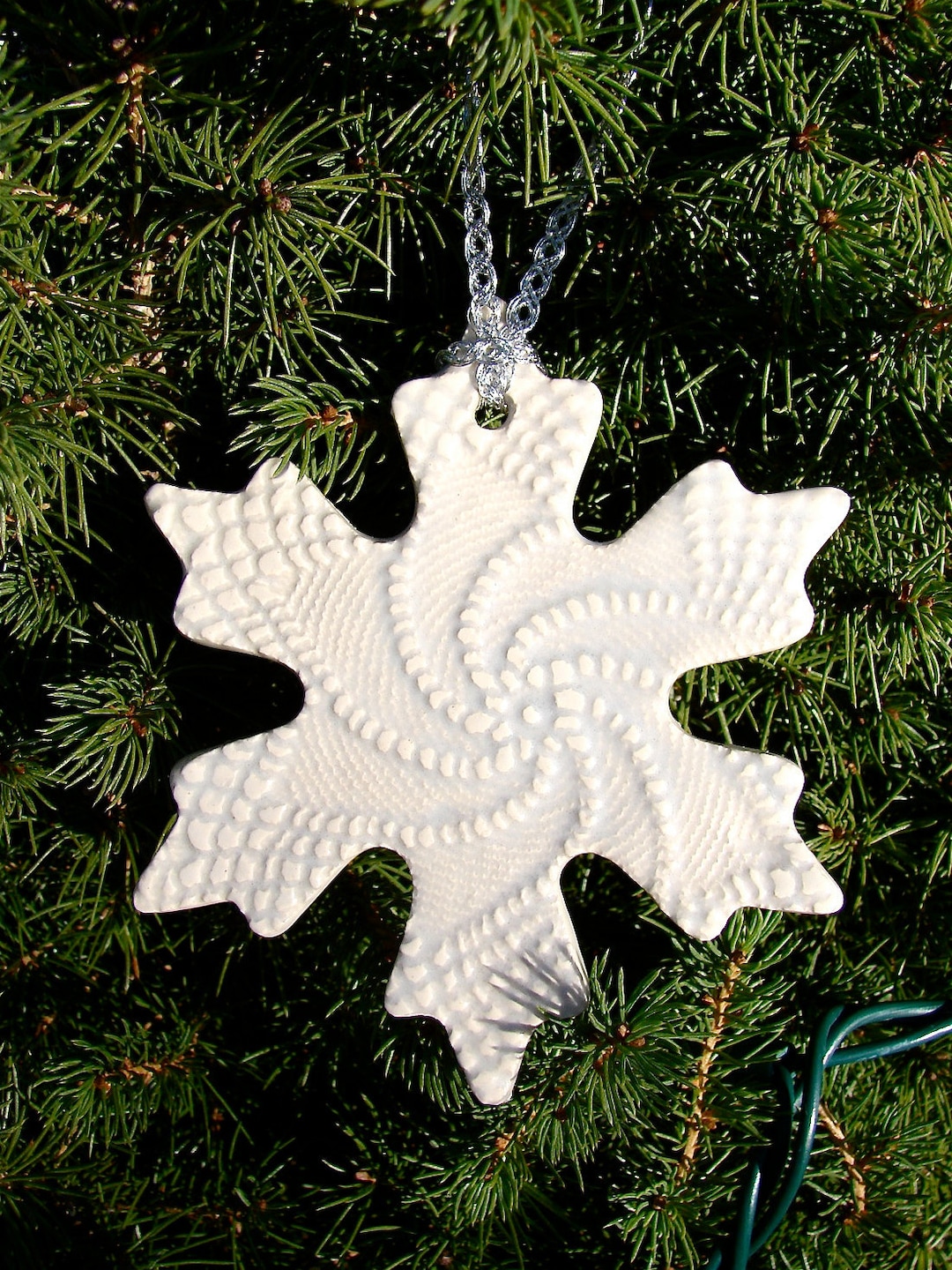 Ceramic Christmas Snowflake Keepsake Snowflake Ornament - Snowflake ...