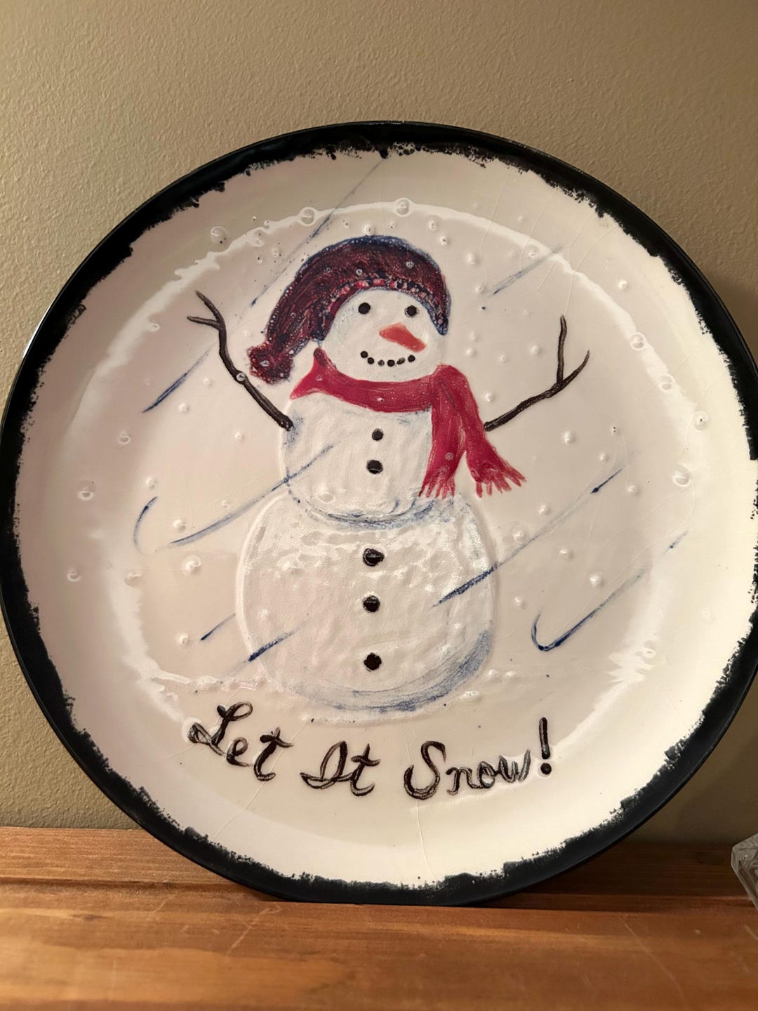 Snowman Hanging Plate Decorative Holiday Winter Plate - Etsy