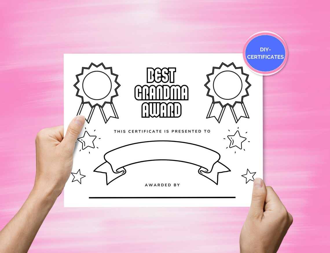 Grandparents Day Love Kit: Coloring Pages & Award Certificates for Kids ...