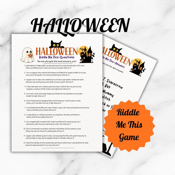 Riddle Me This Halloween - Etsy