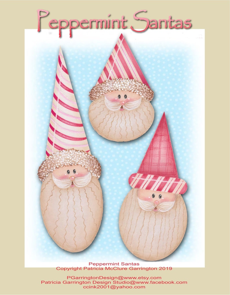 Peppermint Santas - Etsy
