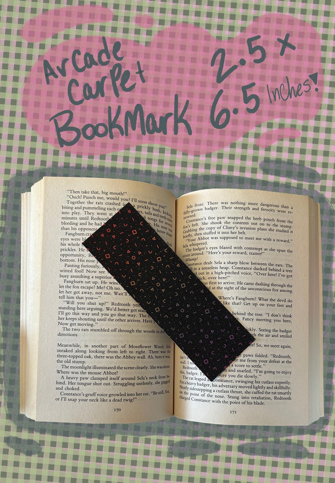 Arcade Carpet Bookmark - Etsy