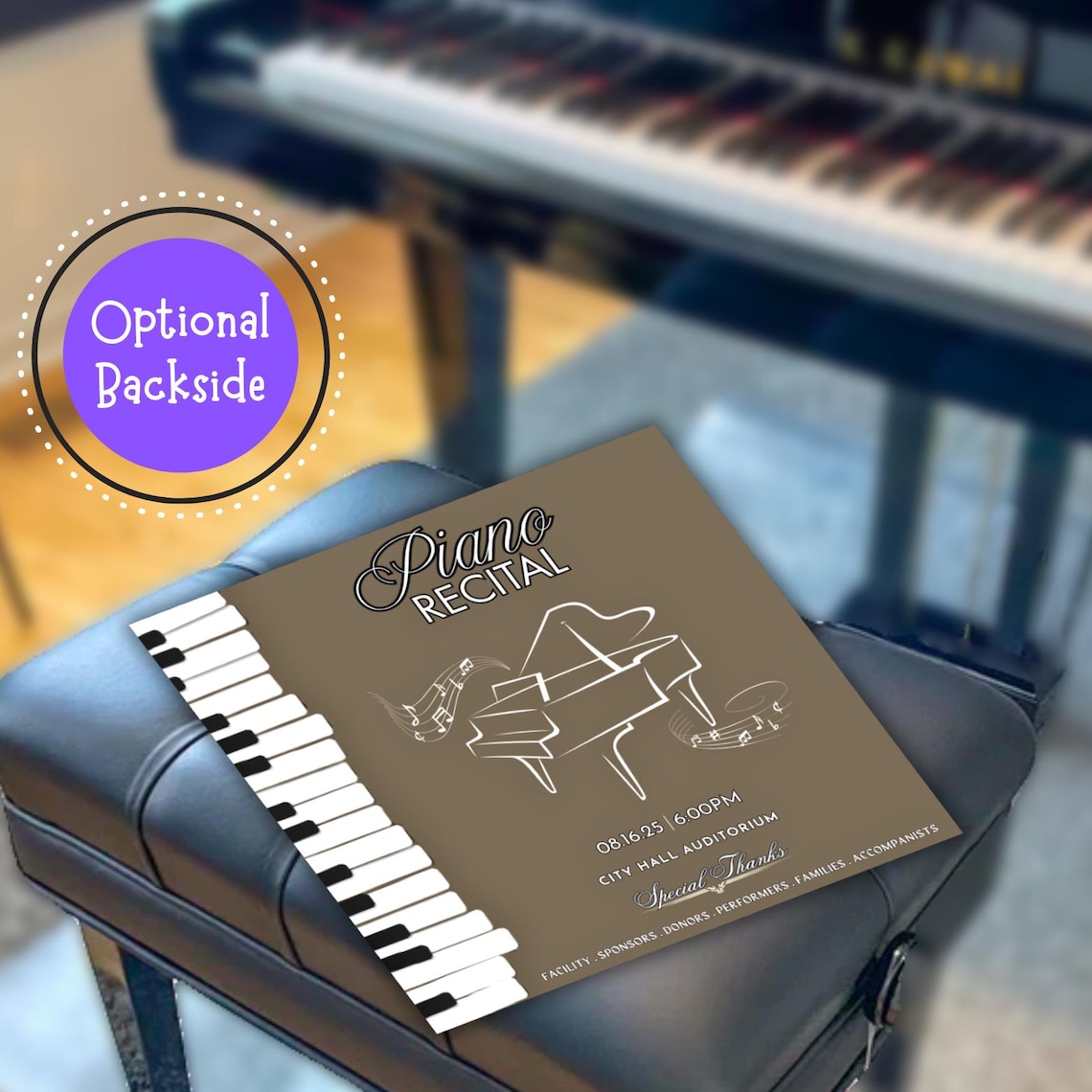 Piano Recital Program - Canva Template {editable} - Etsy