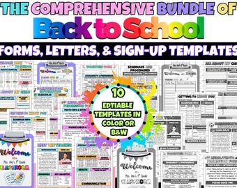 Welcome Back to School Letters and Forms Meet the Teacher Template ...