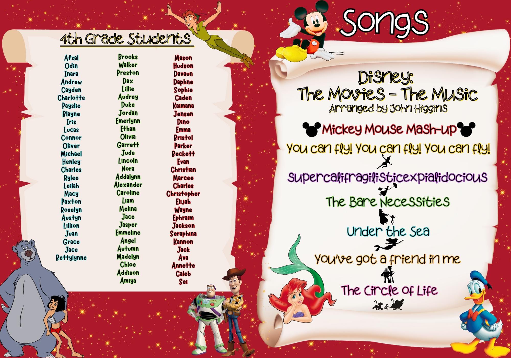 Disney Theme Music Concert Program {100% Editable Canva Template!} - Etsy