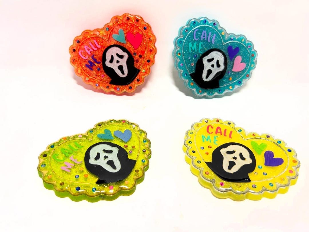 Ghost Face Magnets and Coasters - Etsy