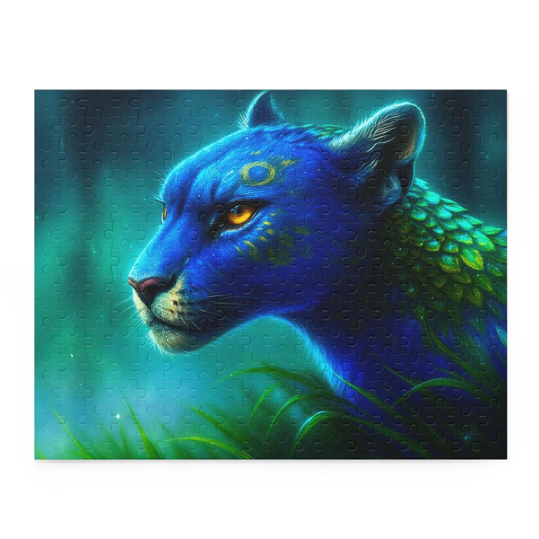 Azure Panther Guardian of the Emerald Forest - Etsy