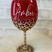 Red and Gold Cheetah Wine Glass - Etsy