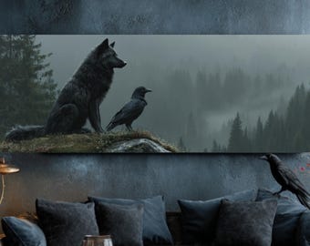 dark forest wolf wallpaper