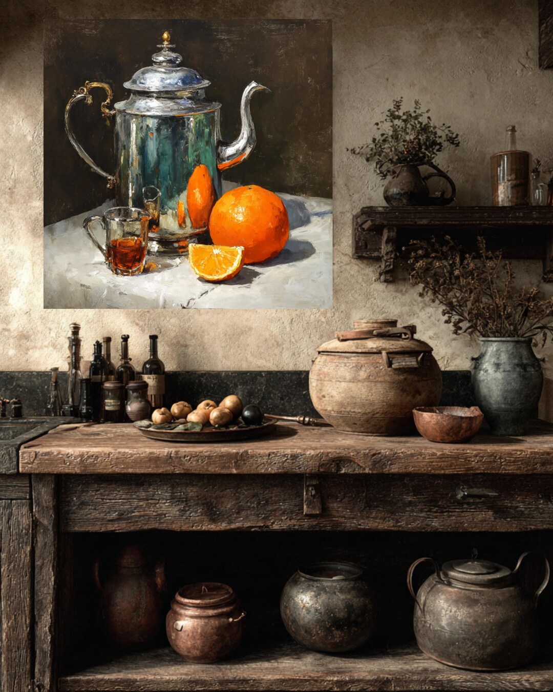 Silver Coffee Pot Still Life – Vintage Sargent Style Oil Painting - Etsy