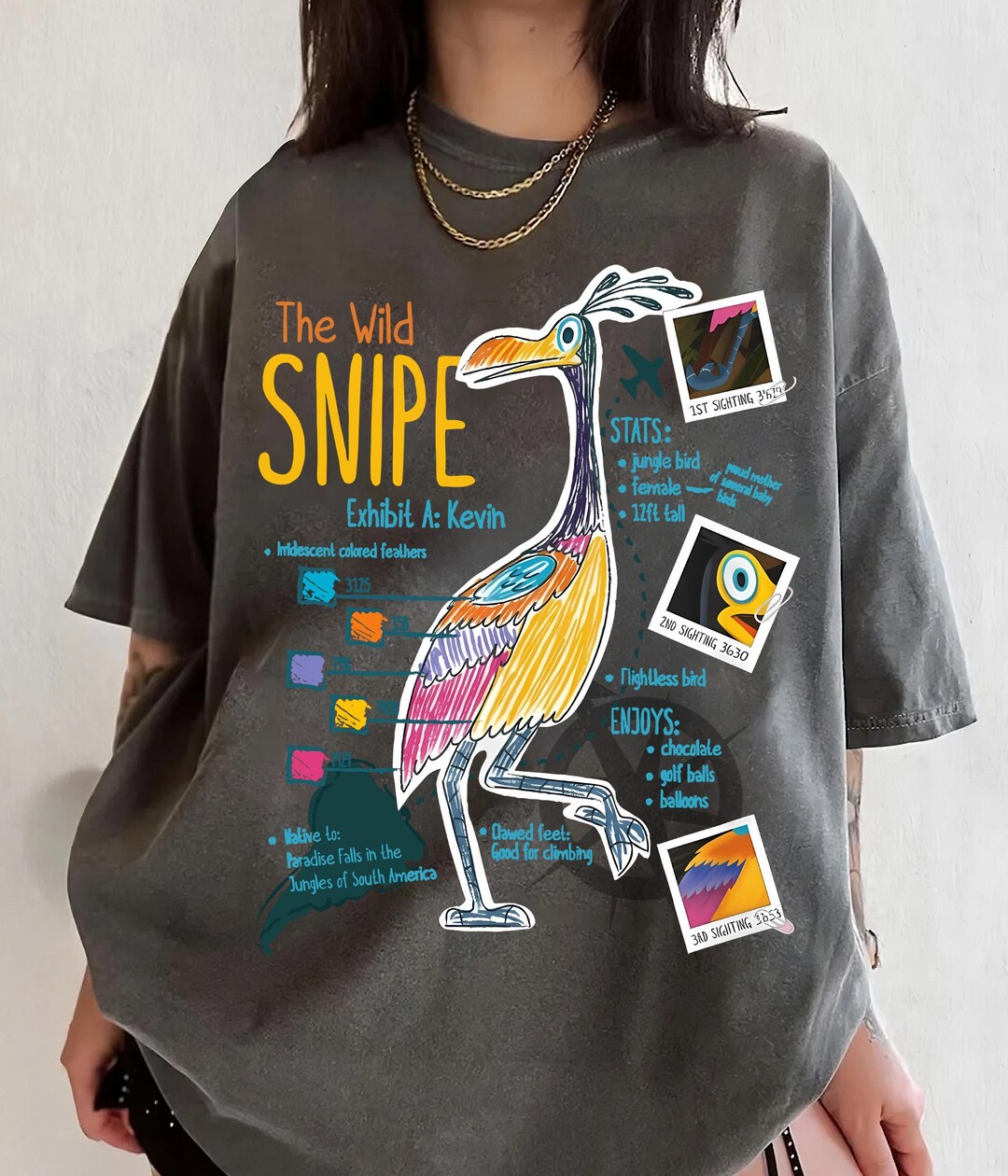 Retro Disney up Movie Kevin the Wild Snipe Shirt, Carl and Ellie ...