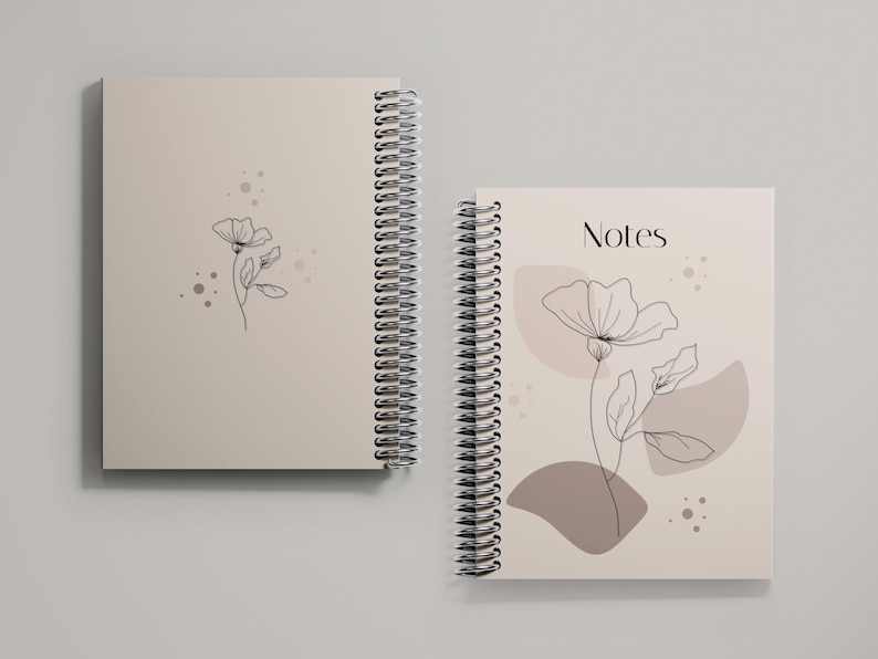 Boho Notebook Cover | Digital Download | Printable Covers | Soft Pastel ...