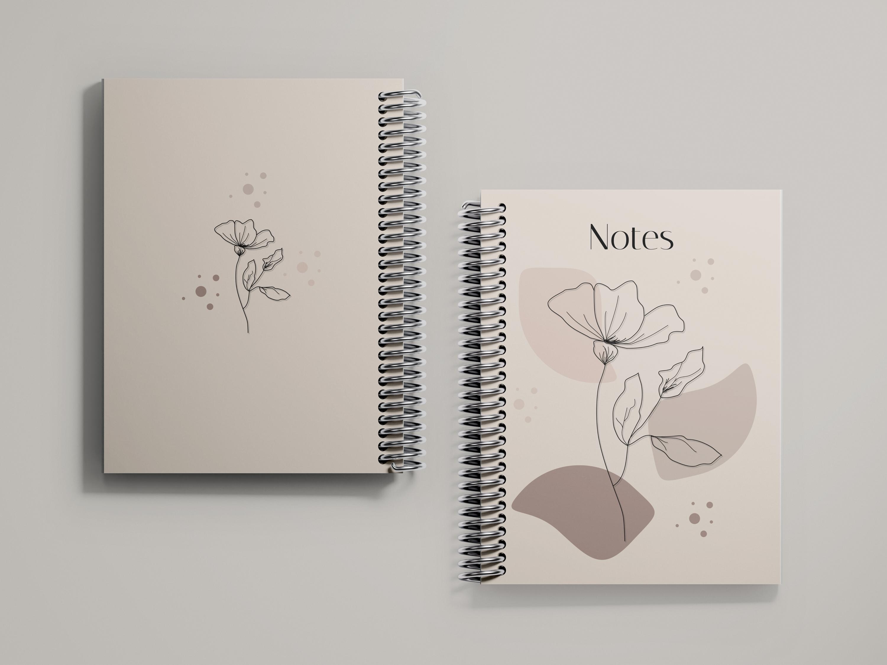 Boho Notebook Cover | Digital Download | Printable Covers | Soft Pastel ...