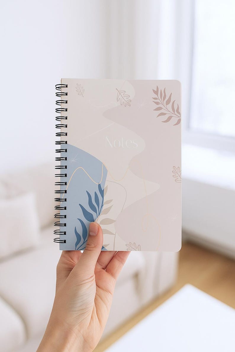 Boho Notebook Cover | Digital Download | Printable Covers | Soft Pastel ...