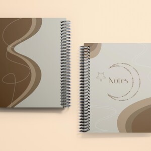Boho Notebook Cover | Digital Download | Printable Covers | Soft Pastel ...