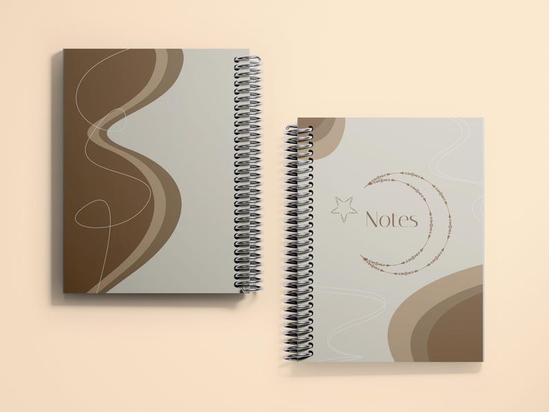 Boho Notebook Cover | Digital Download | Printable Covers | Soft Pastel ...