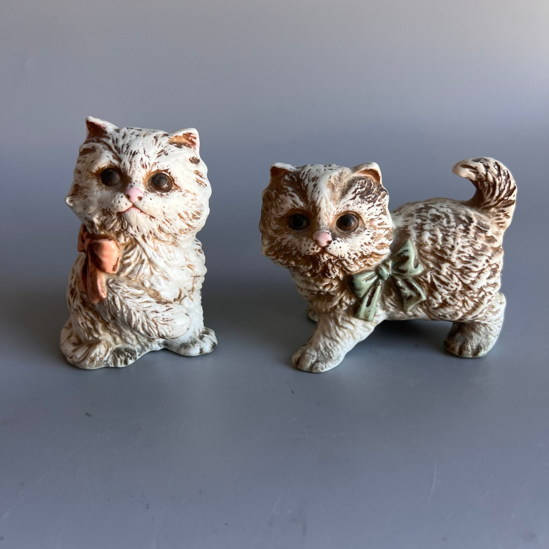 Cute Ceramic Kittens Pair of Cats by Homco - Etsy