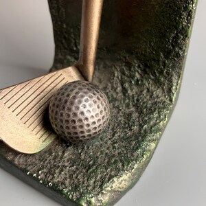 Golf Club and Ball Sculpture Bookend by John Cutrone for Austin ...