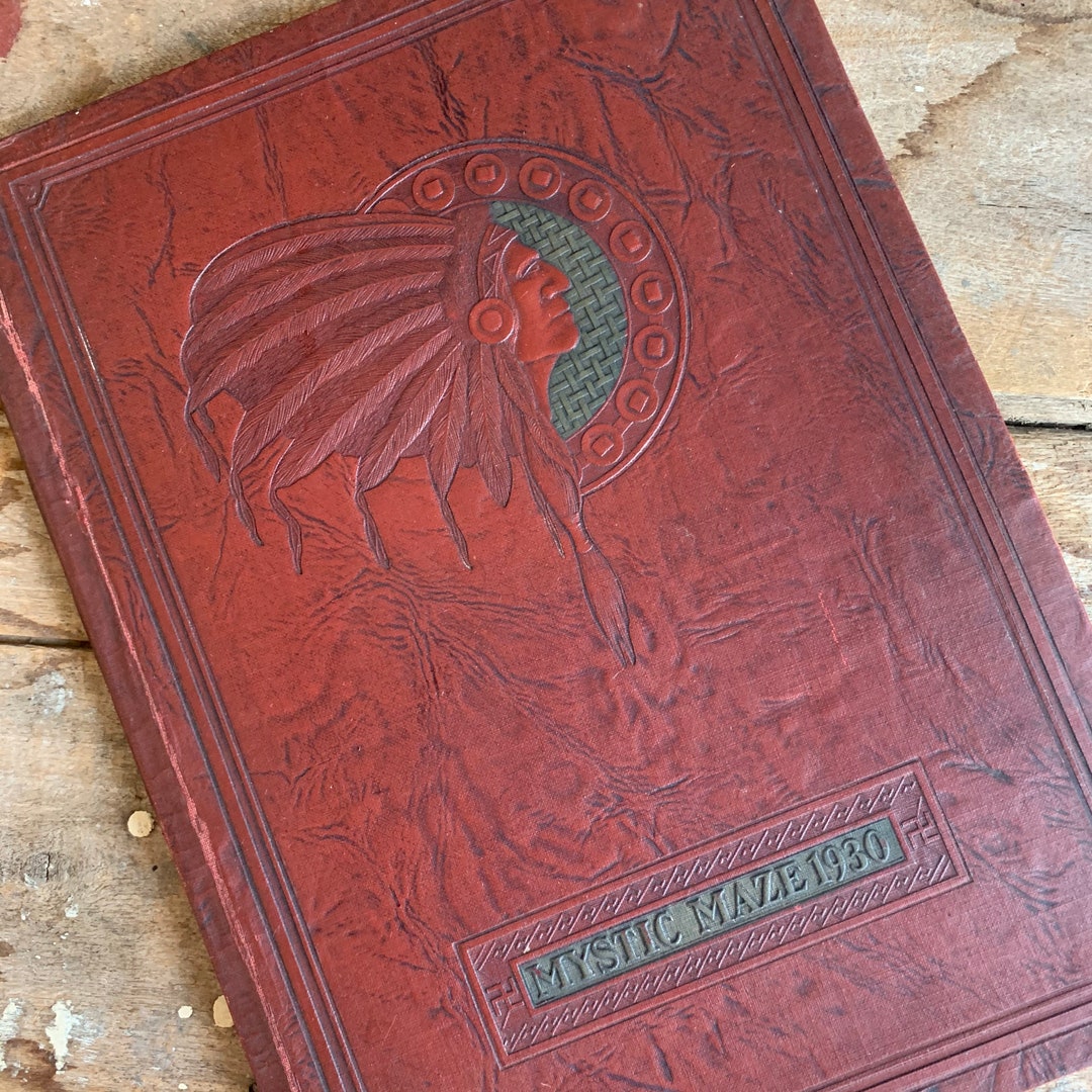 1930s Yearbook Mystic Maze Native American Illustrations Advertising ...