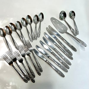 Stainless Flatware Maytime by Saladmaster 24 Piece Lot Japanese Glossy ...
